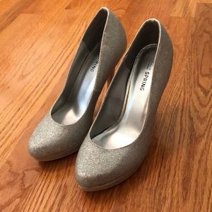 Call It Spring | Shoes | Silver Glitter Heels | Poshmark